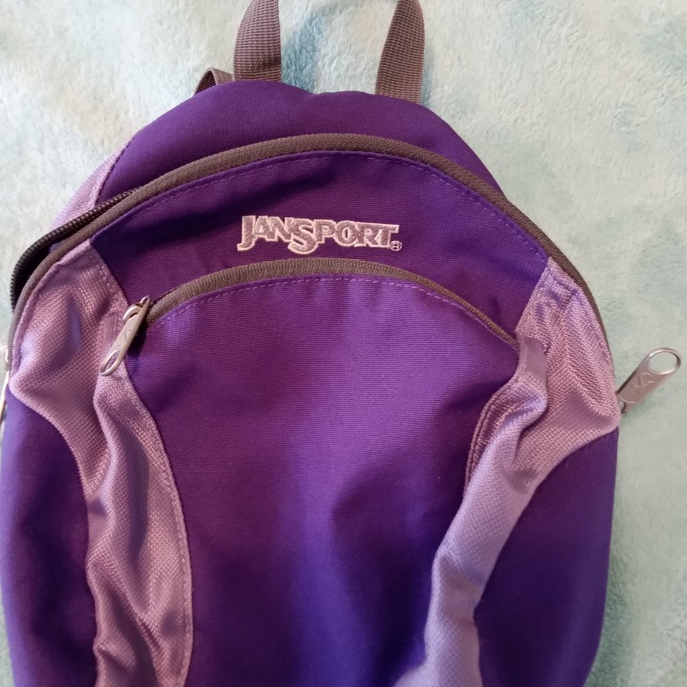 Jansport Purple Backpack With Zippered Pockets Small … - Gem